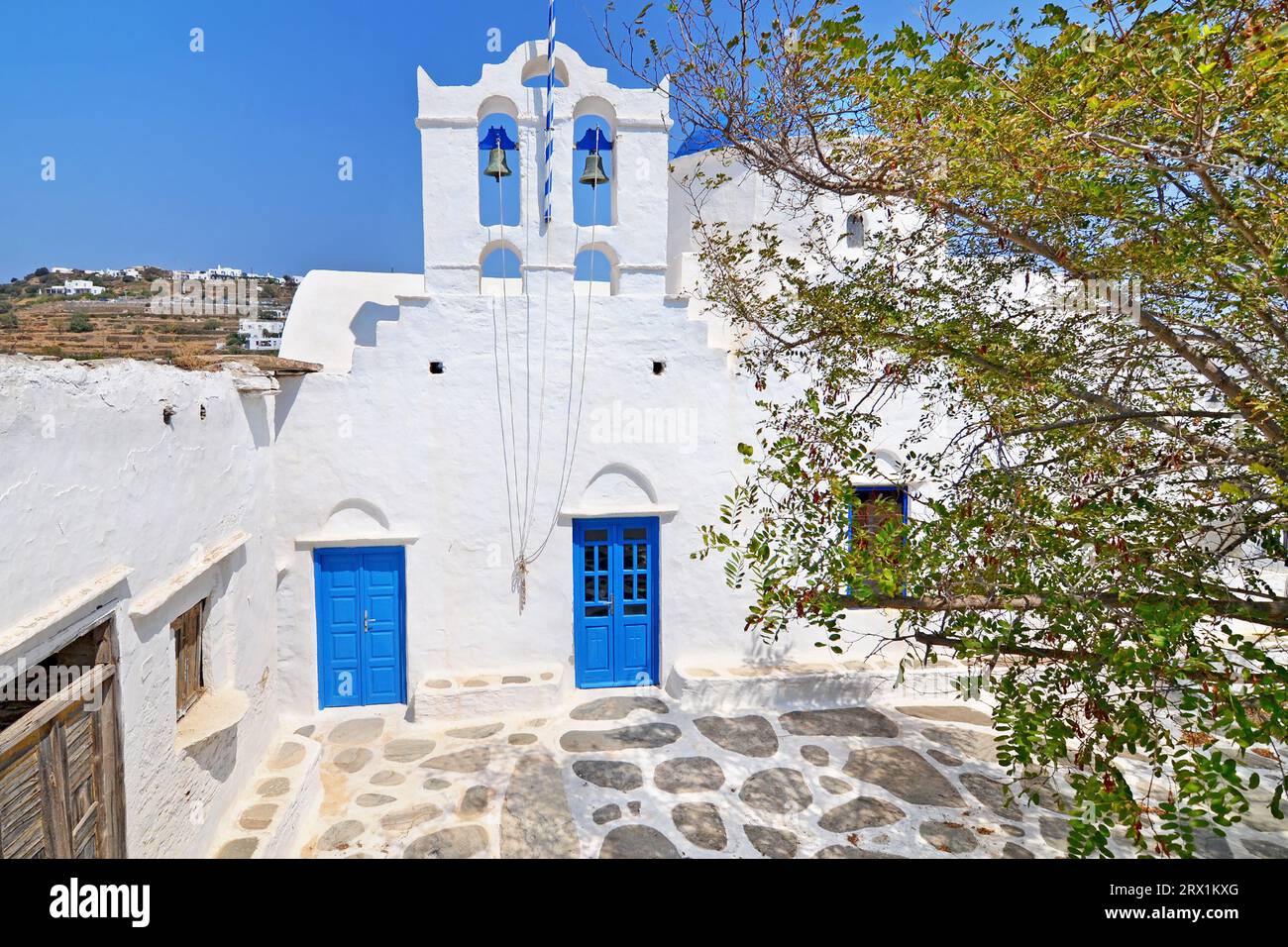 greek church at Apollonia Sifnos island Greece Stock Photo - Alamy
