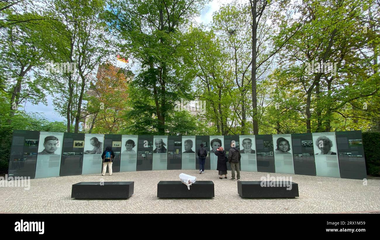 View of the Memorial to the Sinti and Roma of Europe murdered under ...