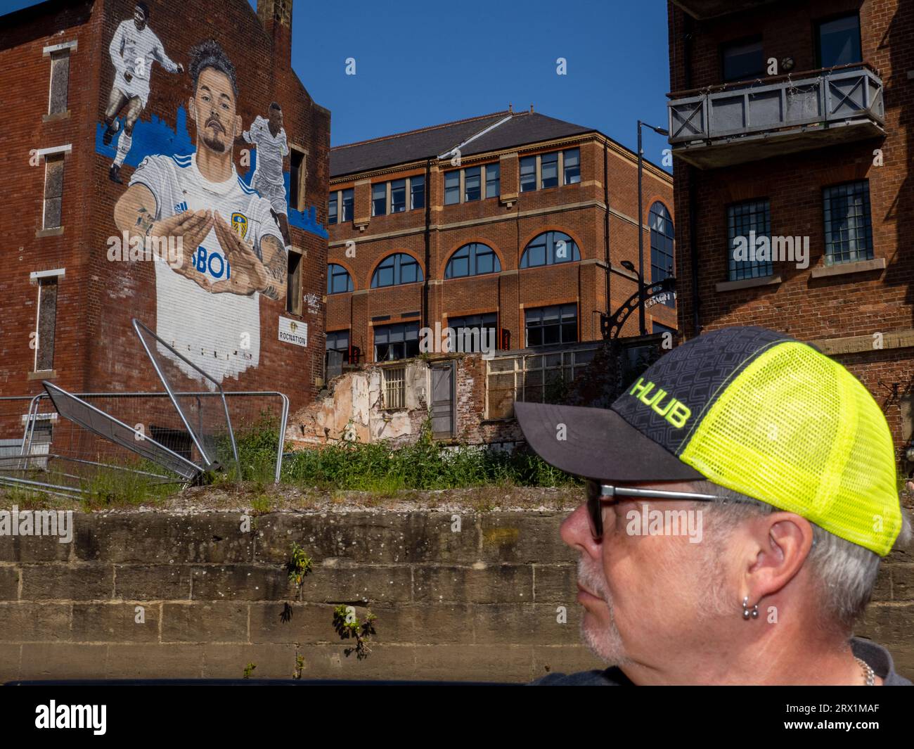 Mural of Leeds United football players Kalvin Phillips, Albert ...
