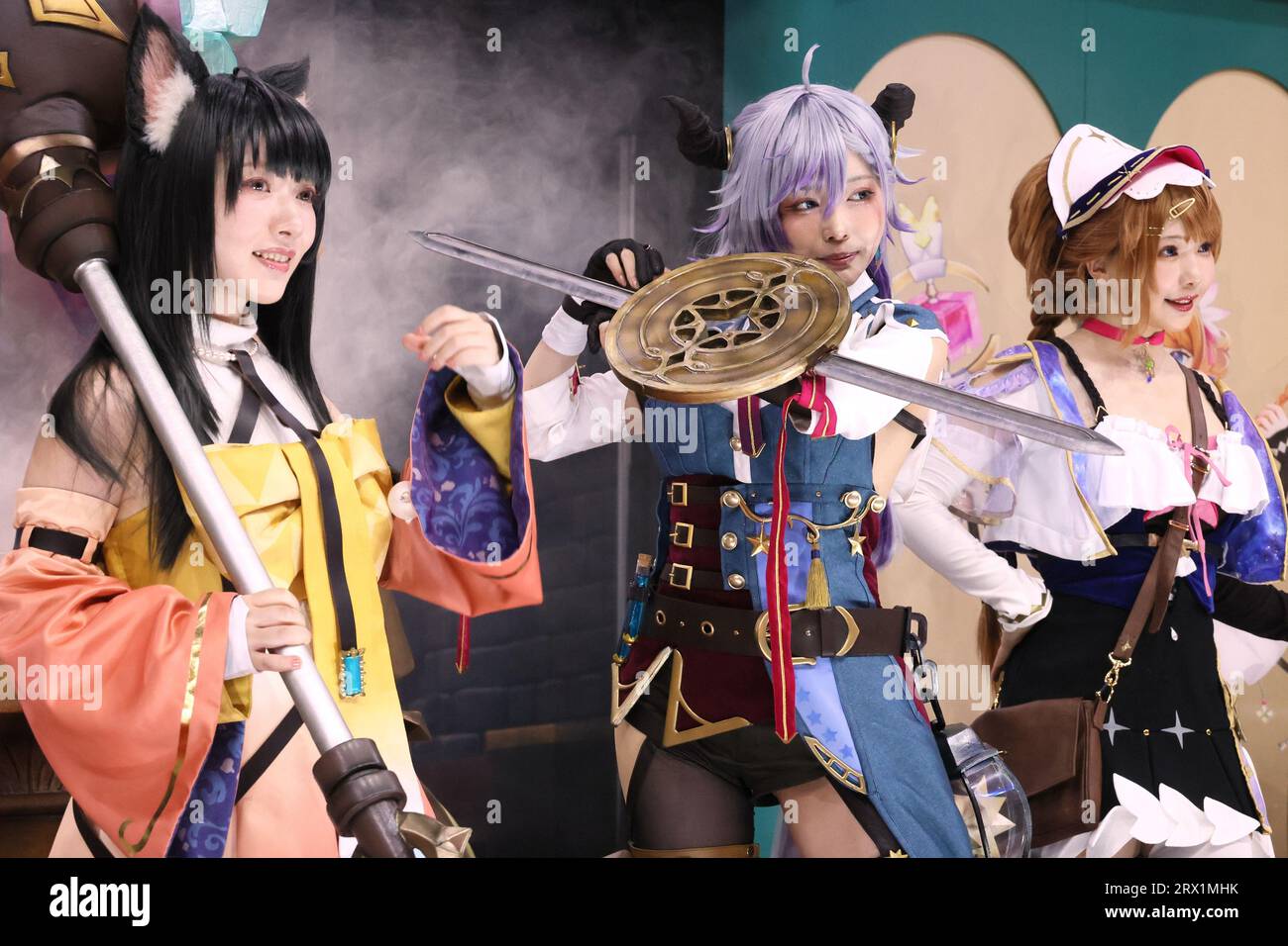 Chiba, Japan. 22nd Sep, 2023. Models in video game characters cosplay ...