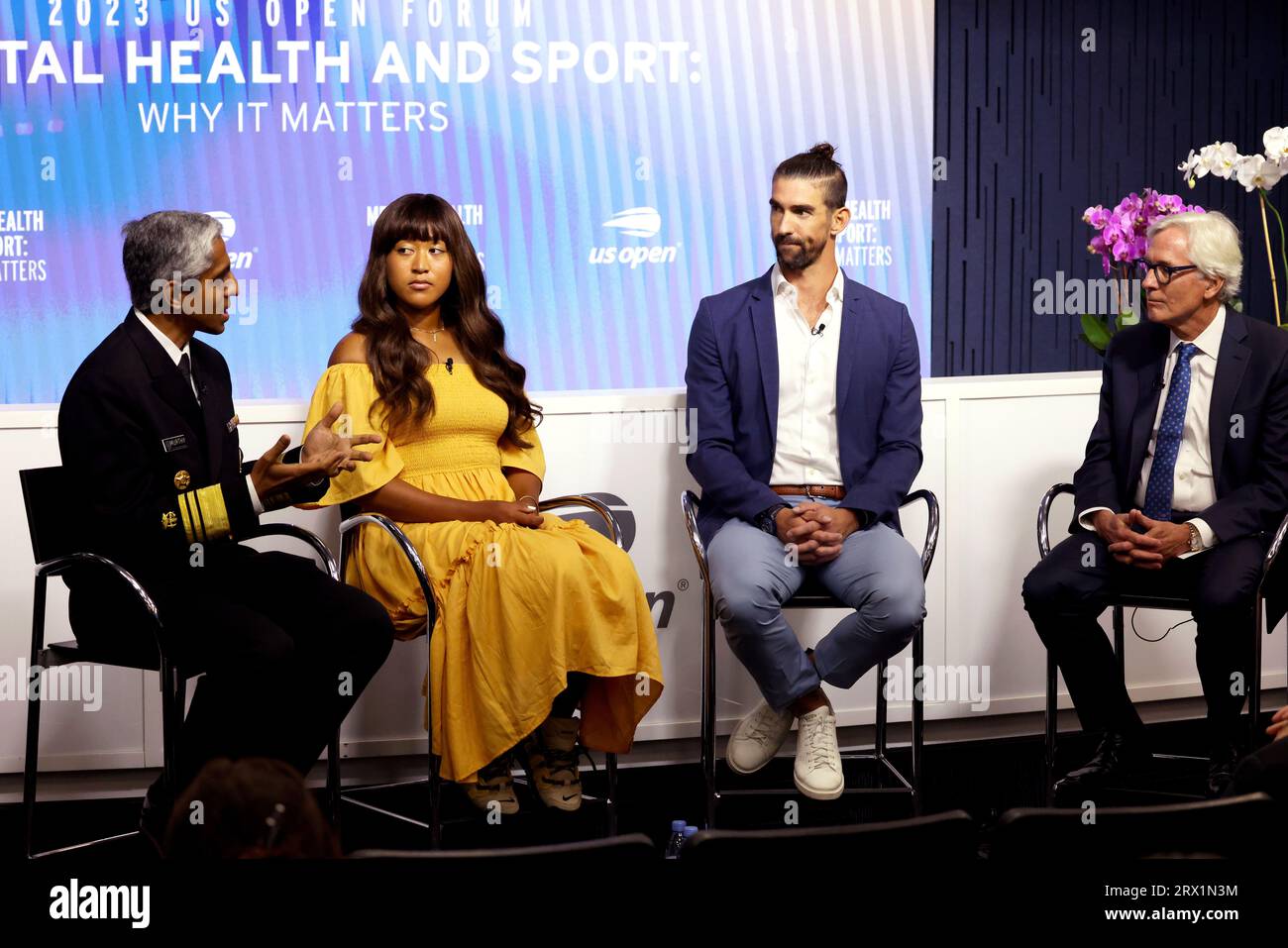 Mental Health and Sport Press conference at US Open on 6 September 2023 ...