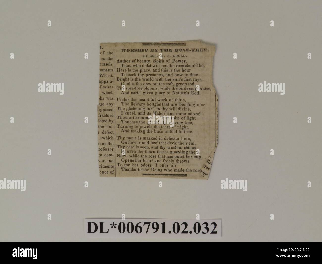 Clipping, newspaper. DL*006791.02.032 Stock Photo - Alamy