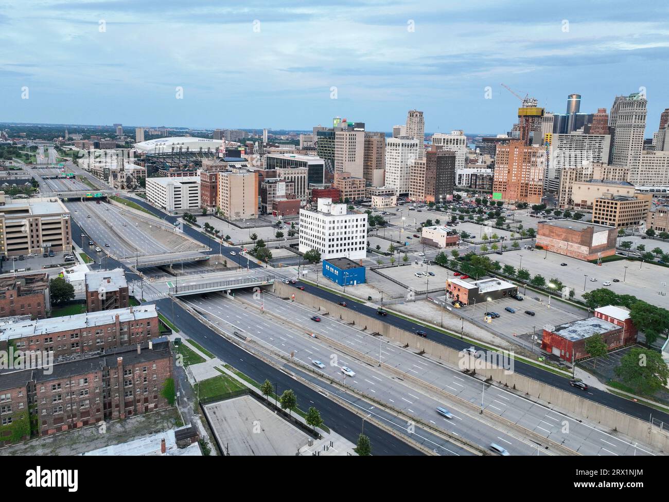 Detroit riverfront at night hi-res stock photography and images - Alamy