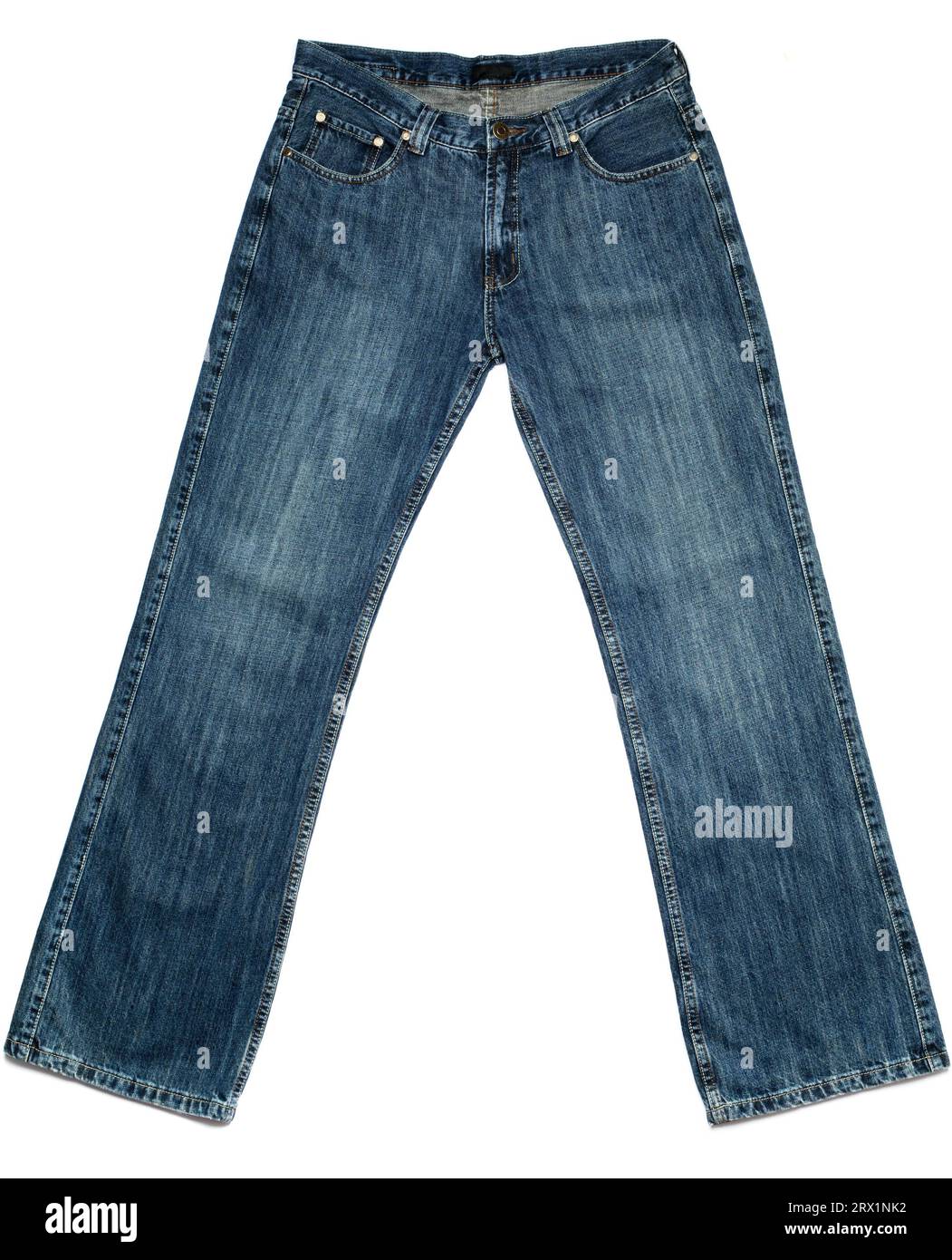 Men's new jeans, on white background Stock Photo - Alamy