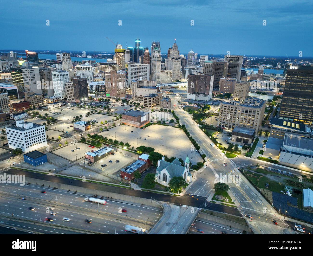 Detroit industrial aerial hi-res stock photography and images - Alamy