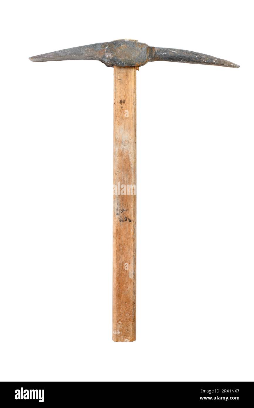 Pick axe isolated on white Stock Photo - Alamy