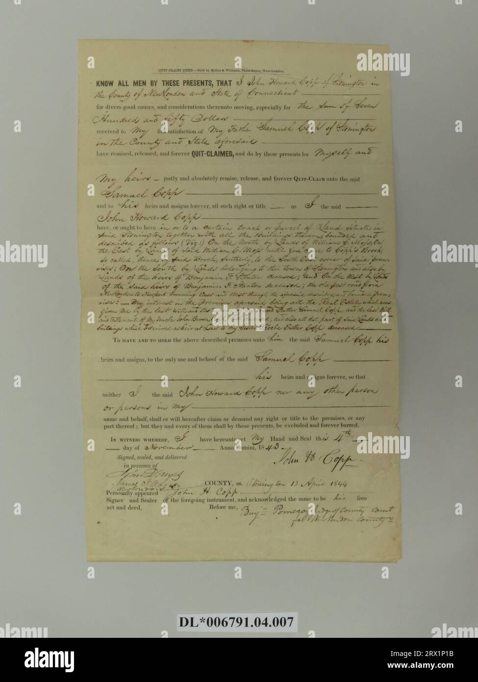 Deed history hi-res stock photography and images - Alamy