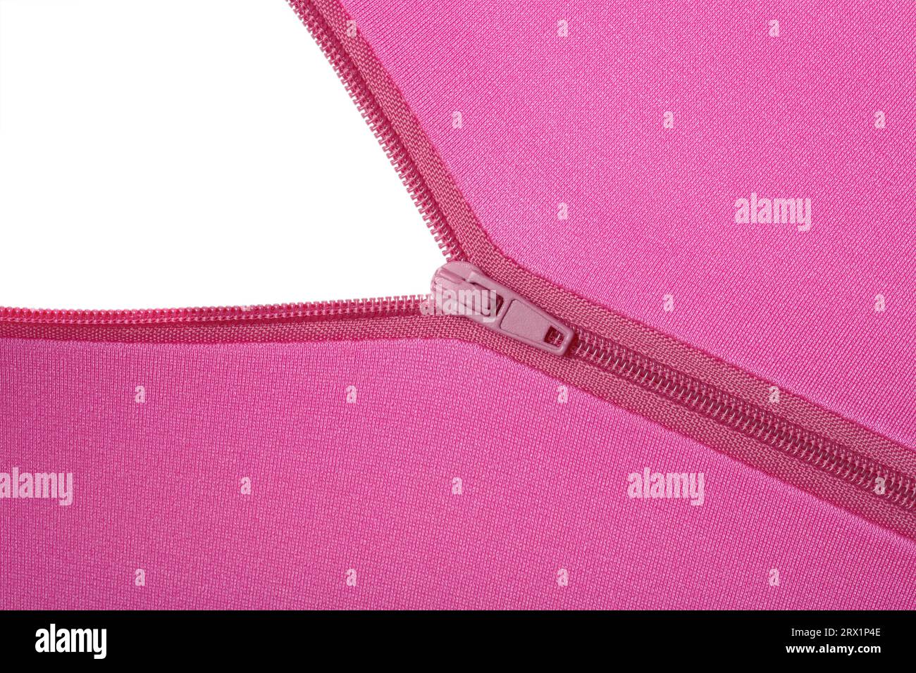 An opening zipper revealing a white surface Stock Photo - Alamy