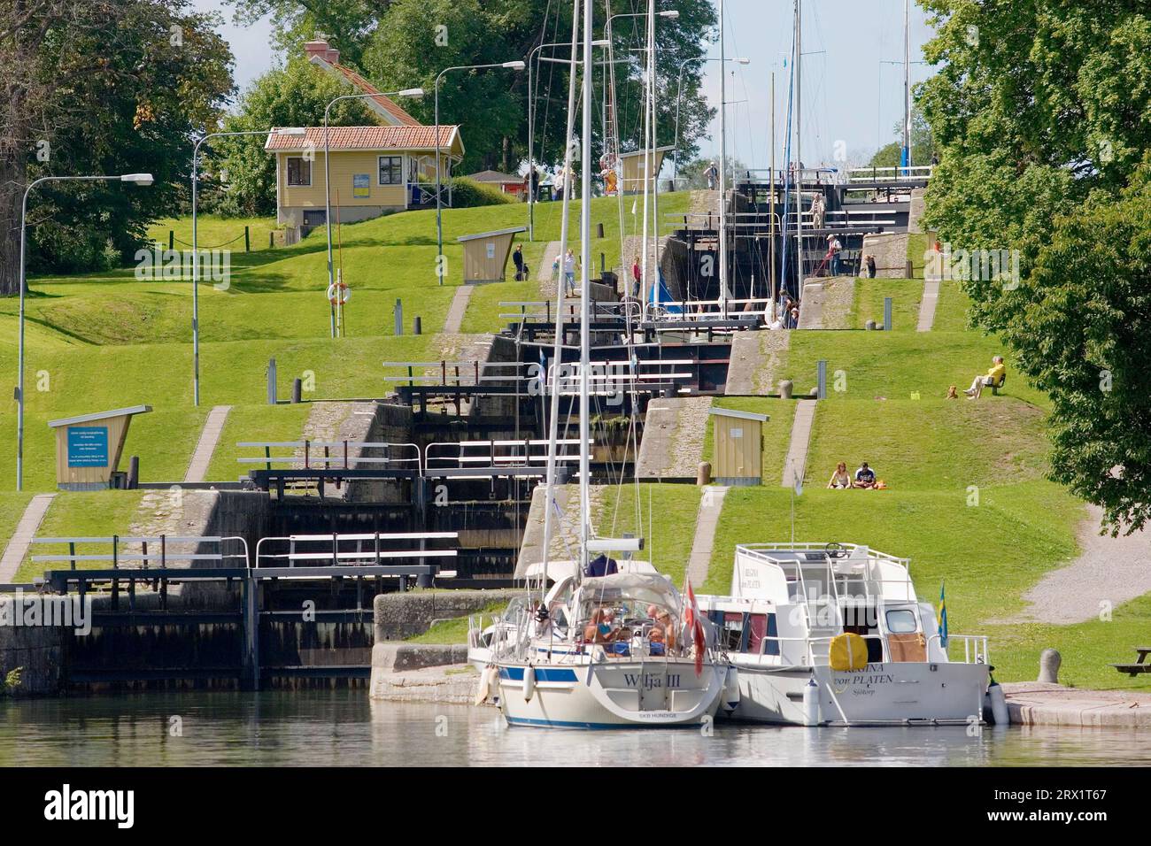 The Berg lock staircase on the Goeta Canal Stock Photo - Alamy