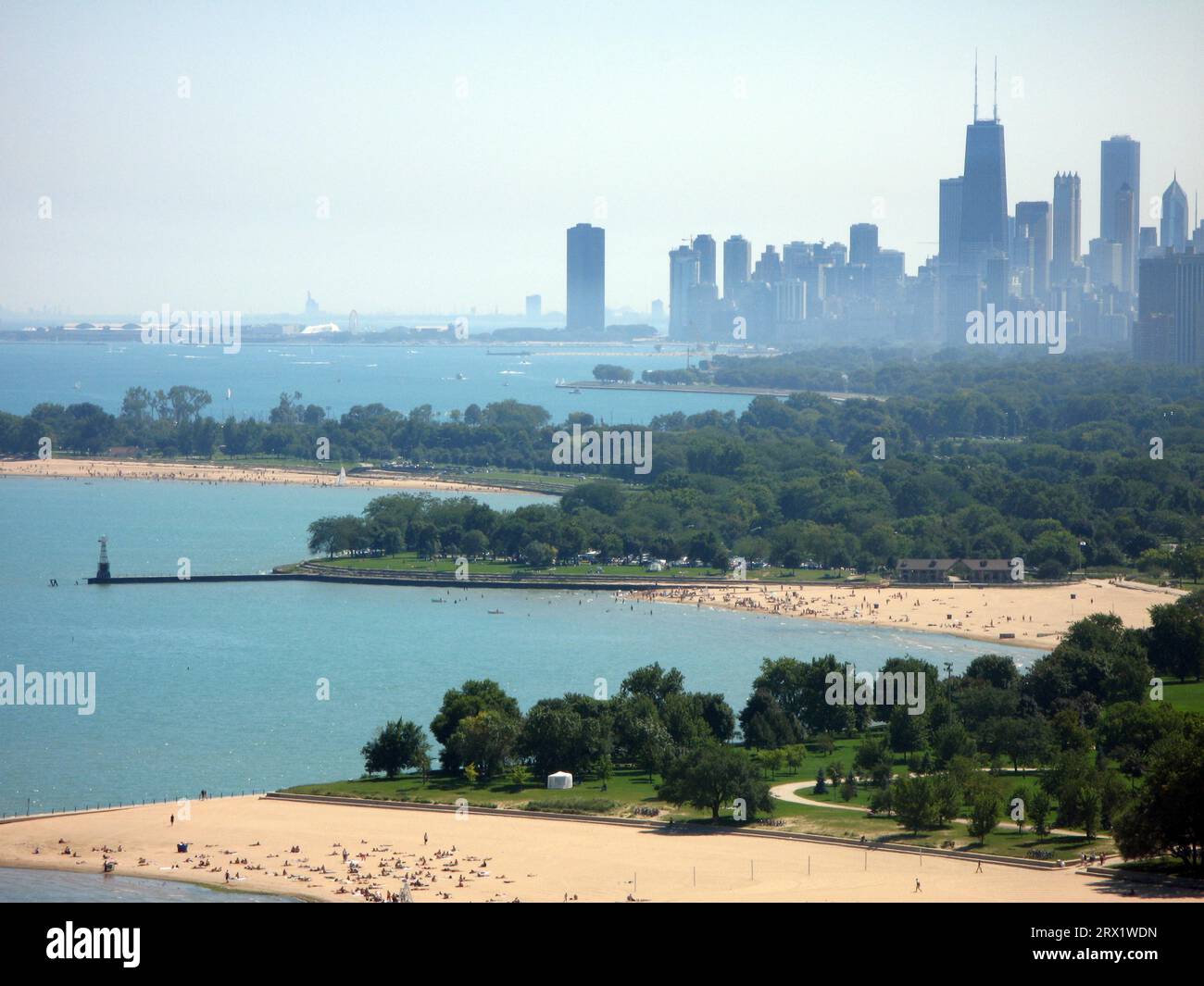 Chicago downtown, view from north skyscraper Stock Photo - Alamy