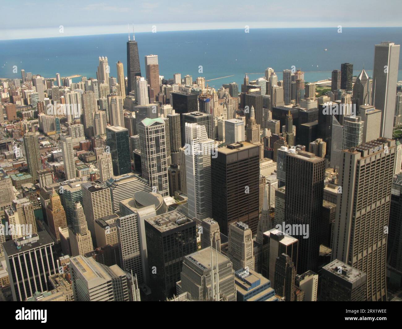 Aerial view of chicago from sears tower hi-res stock photography and ...