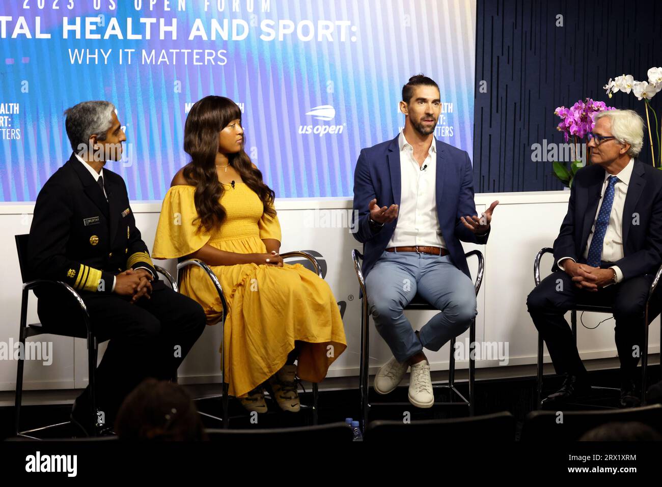 Mental Health and Sport Press conference at US Open on 6 September 2023 ...