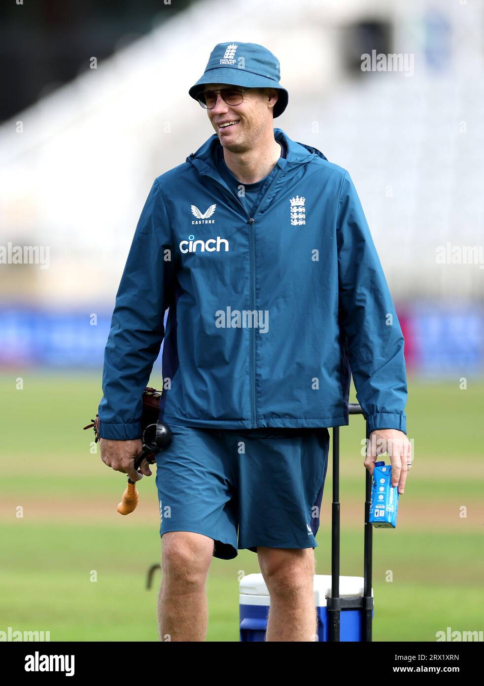 Former England captain Andrew Flintoff during a nets session at Trent ...