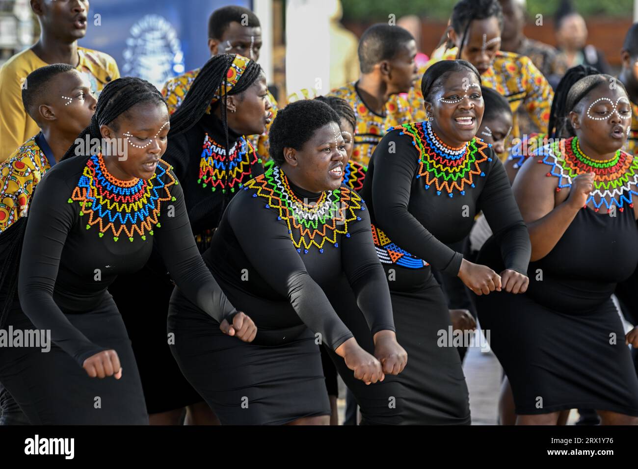 Dance group at the Victoria and Alfred Waterfront, Cape Town, Western ...