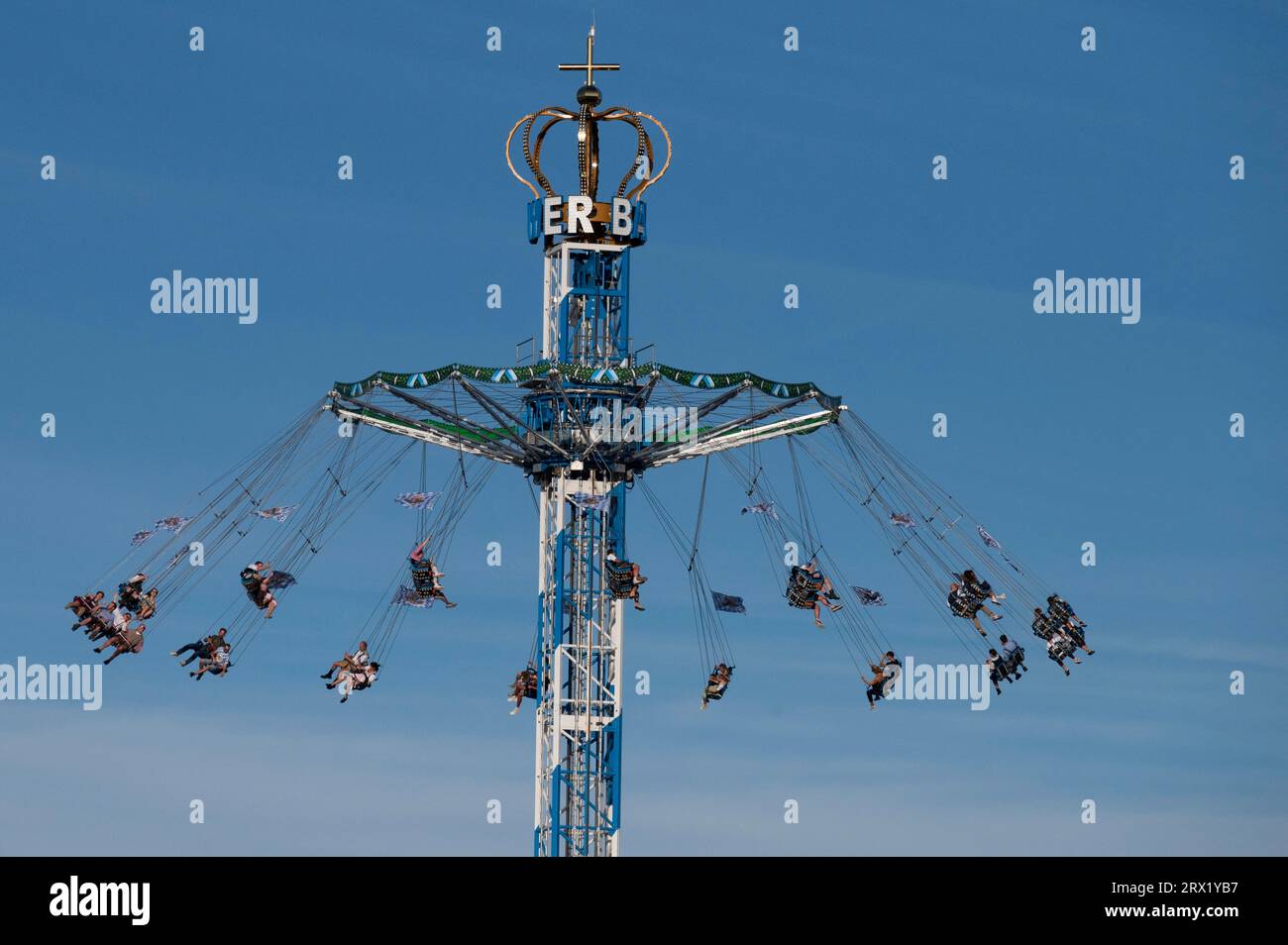 Oktoberfest Ride Chain Carousel Munich Bavaria, Germany Stock Photo - Alamy