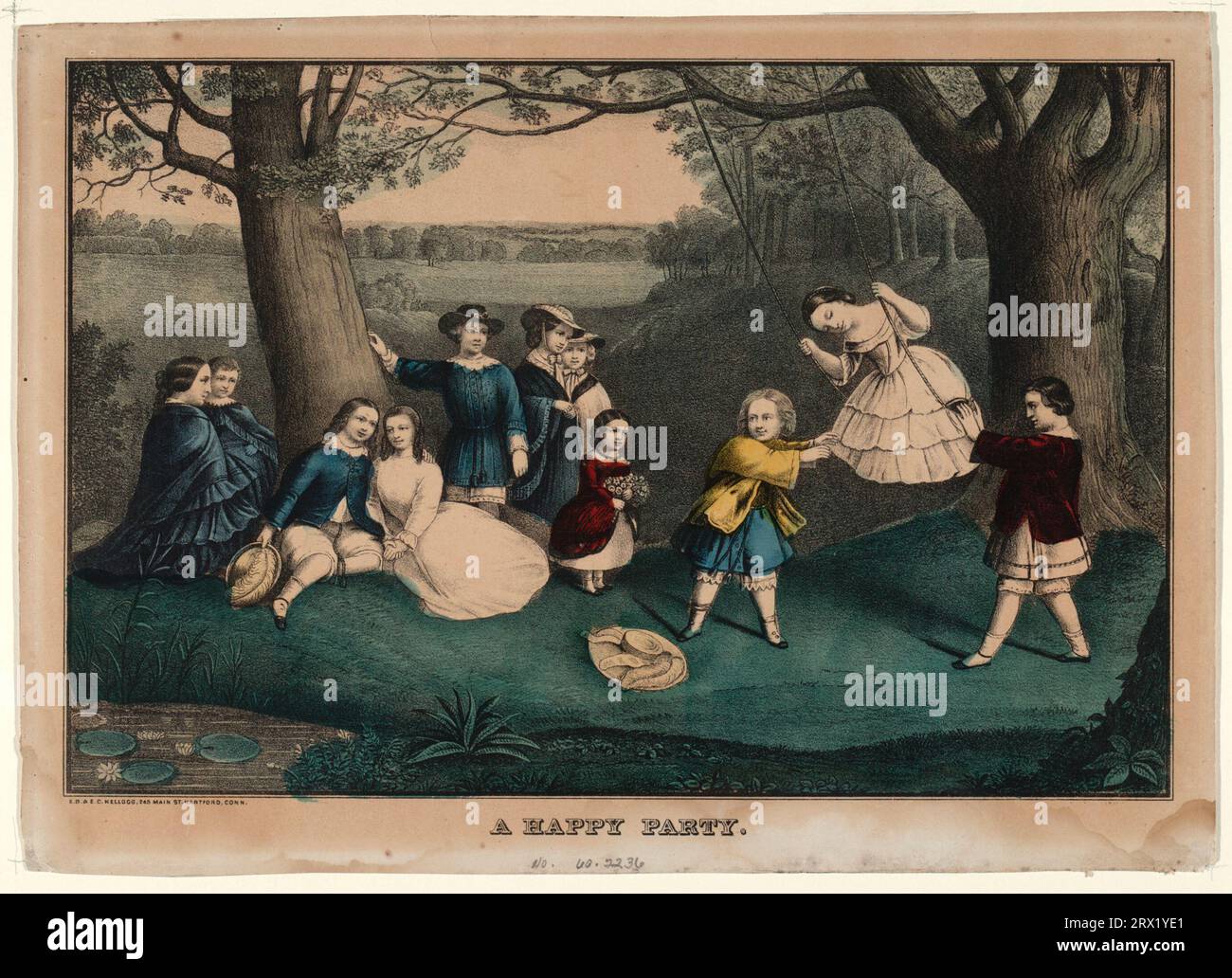 Lithograph, "A Happy Party". DL*60.2236. Peters Prints Collection Stock ...