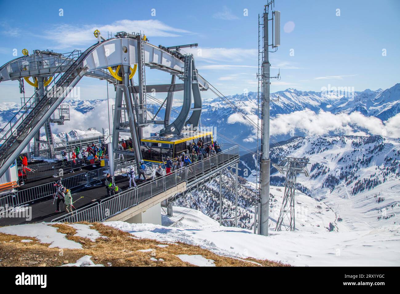Large cable car 150er Tux, Penken ski area, Mayrhofen, Zillertal, Tyrol ...