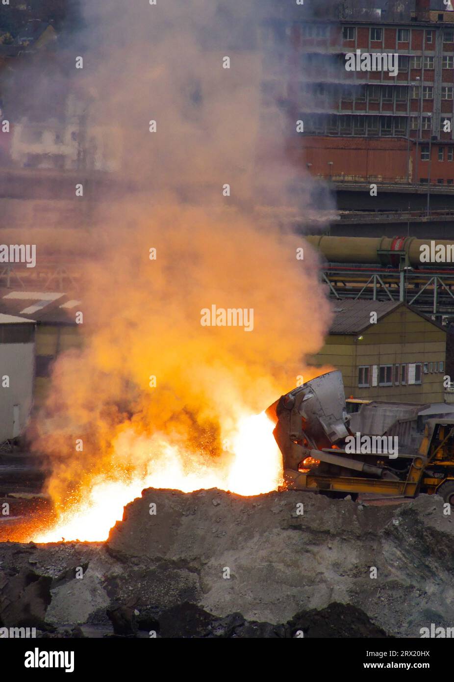 Iron quenching at the smelter Stock Photo - Alamy