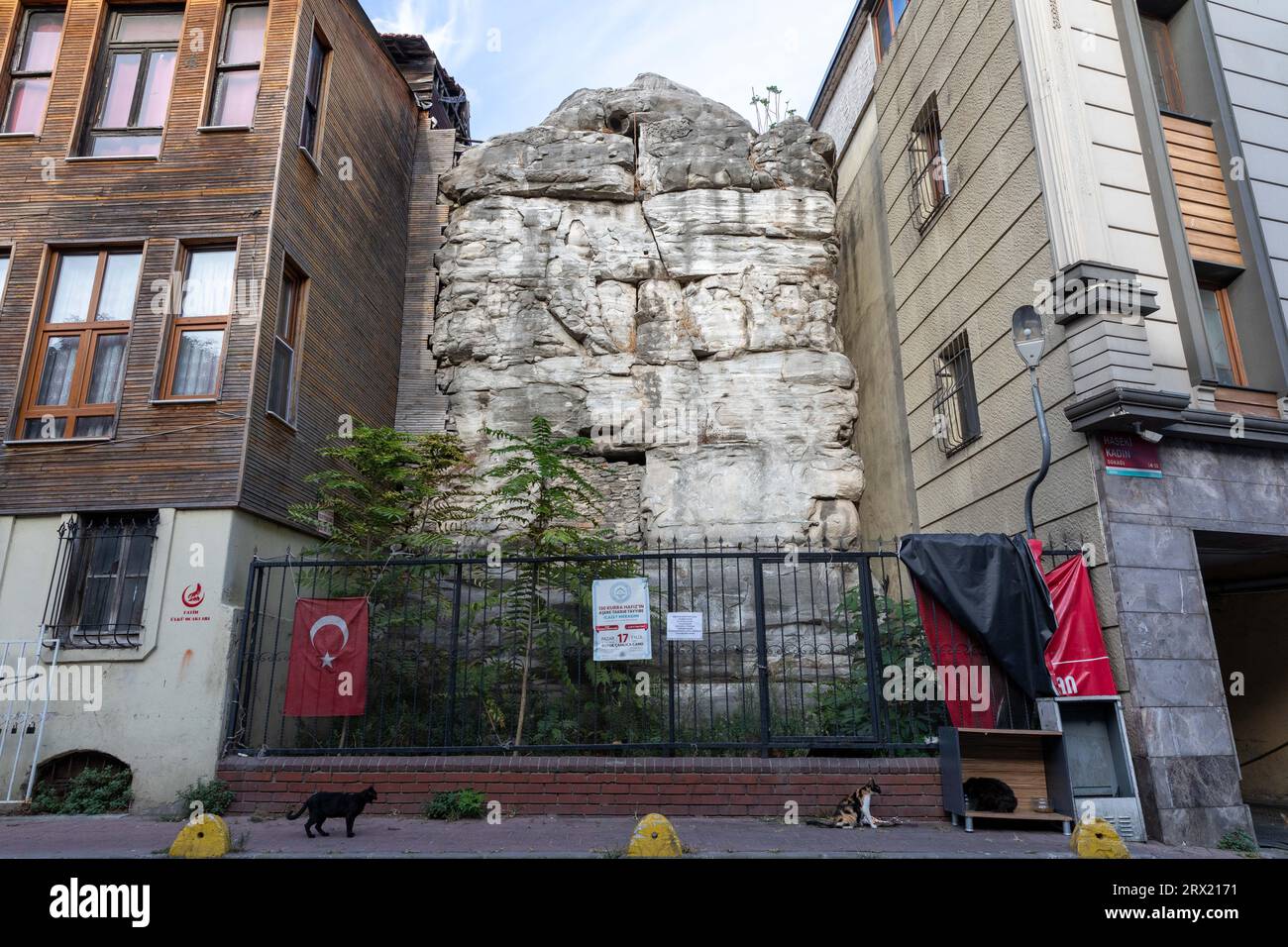 Istanbul, Turkey. September 21, 2023: View of the Column of Arcadius ...