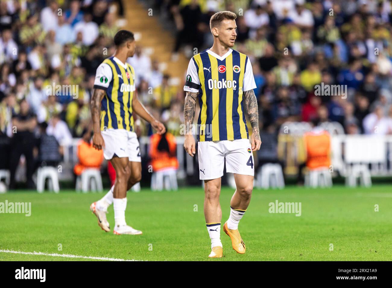 Istanbul, Turkey. 21st Sep, 2023. Serdar Aziz (4) of Fenerbahce seen ...