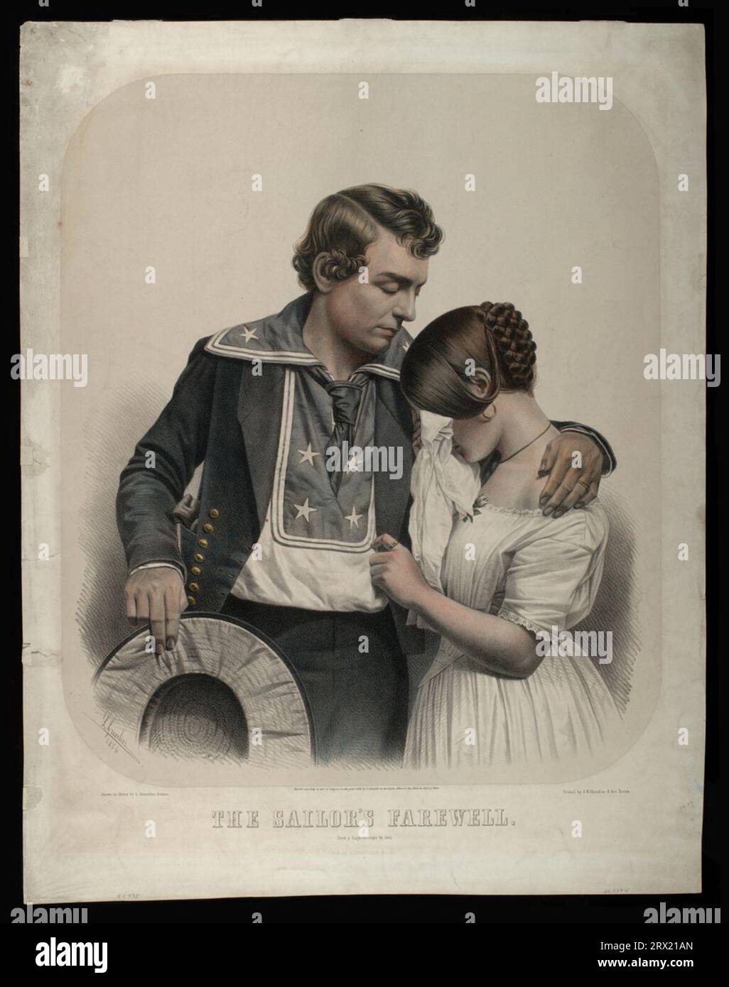 Lithograph, 'The Sailor's Farewell'. DL*60.2394. Peters Prints ...