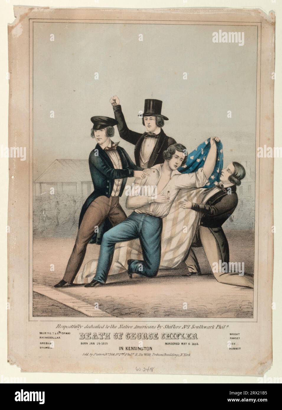 Lithograph, "Death of George Shifler". DL*60.2418. Peters Prints ...