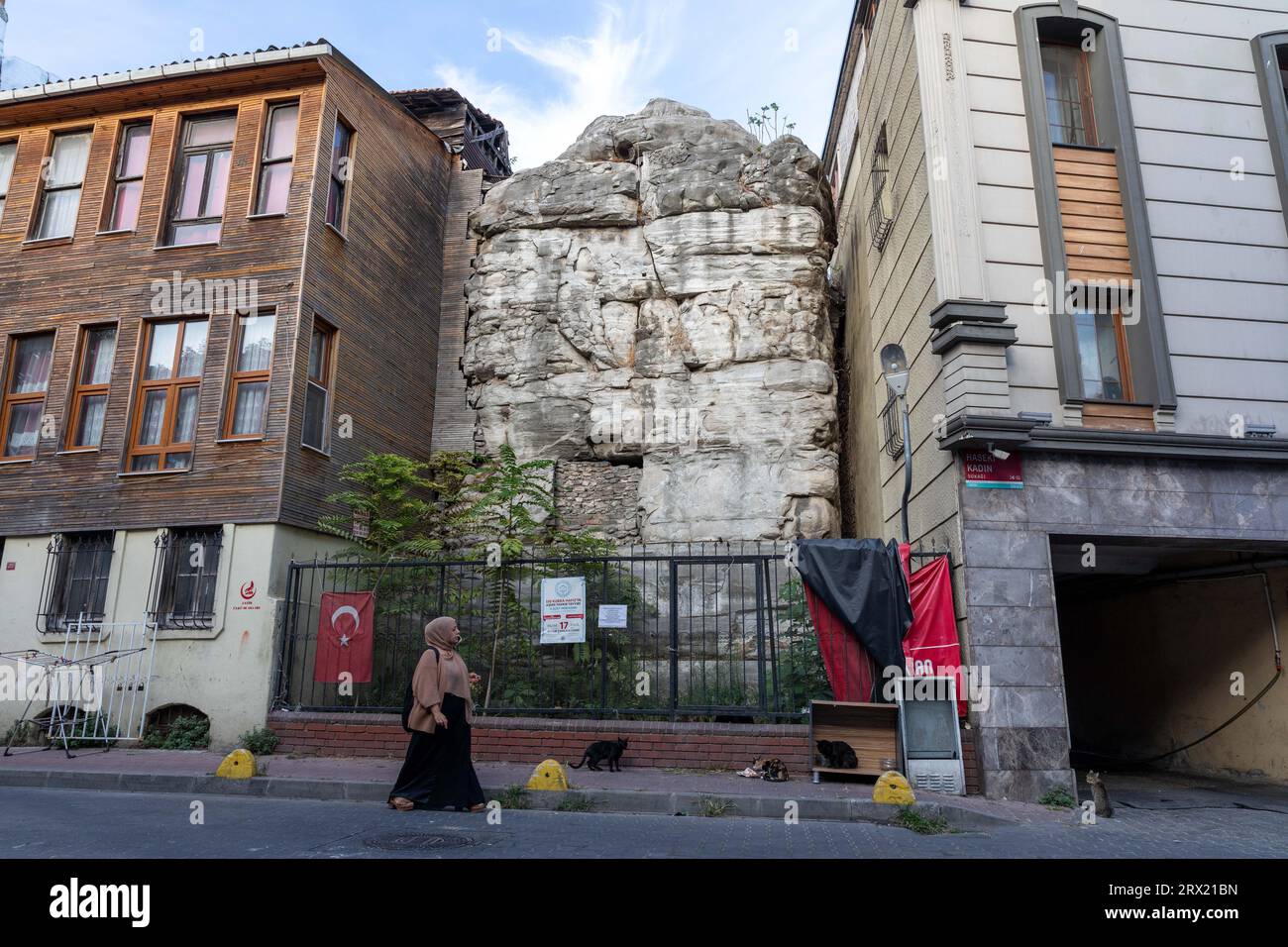 Istanbul, Turkey. September 21, 2023: View of the Column of Arcadius ...
