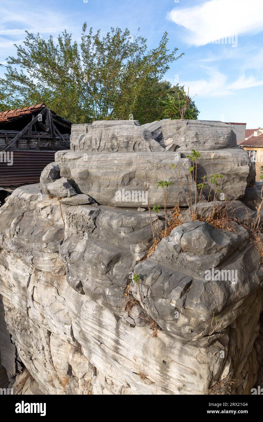 Istanbul, Turkey. September 21, 2023: View of the Column of Arcadius ...