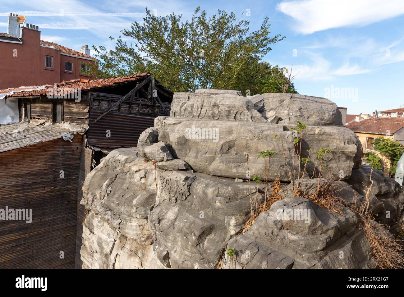 Istanbul, Turkey. September 21, 2023: View of the Column of Arcadius ...