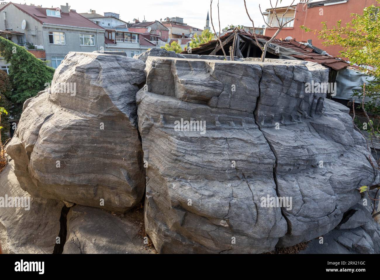 Istanbul, Turkey. September 21, 2023: View of the Column of Arcadius ...