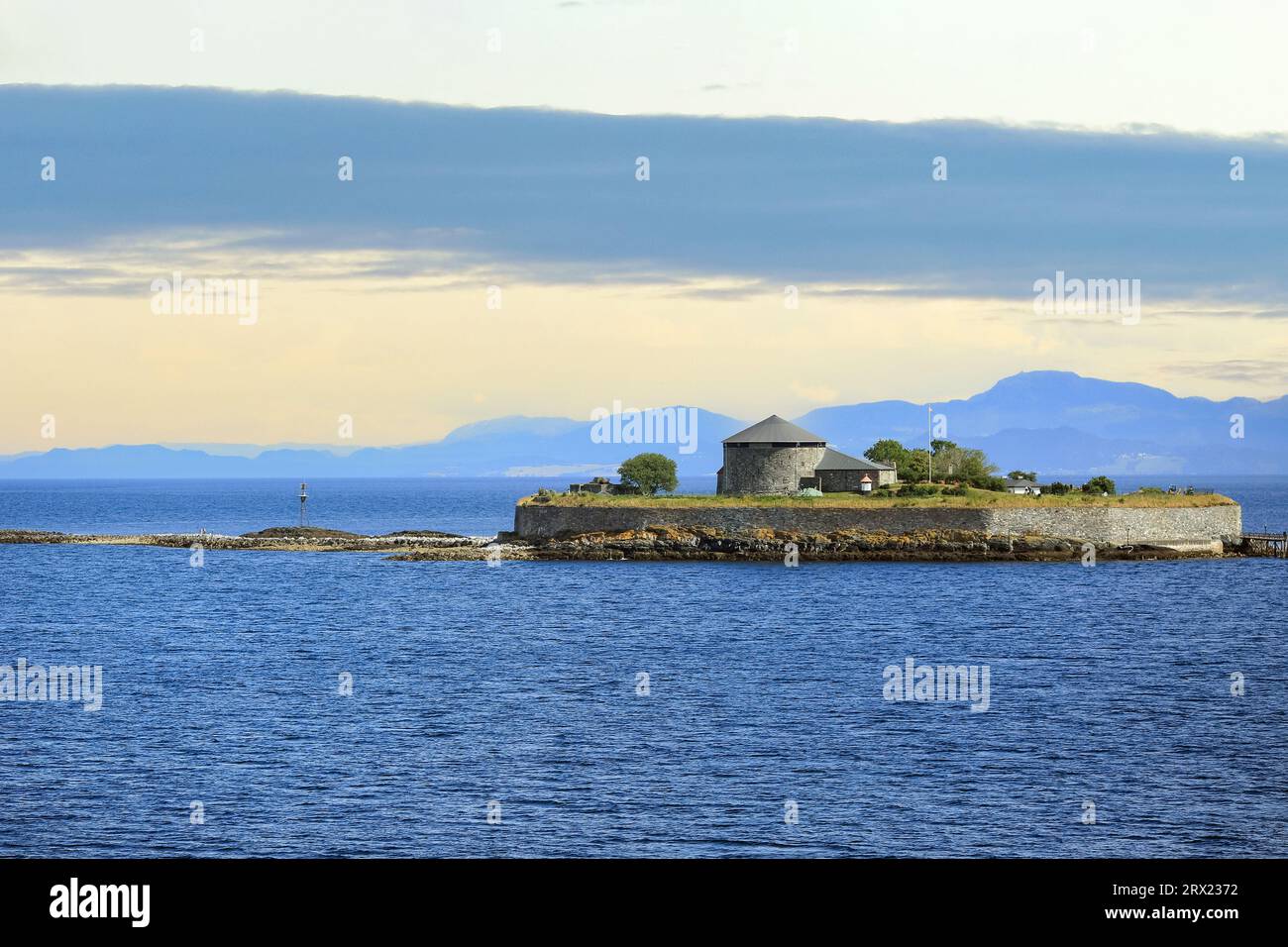 View of the island Munkholmen located in Trondheim fjord, Norway Stock ...