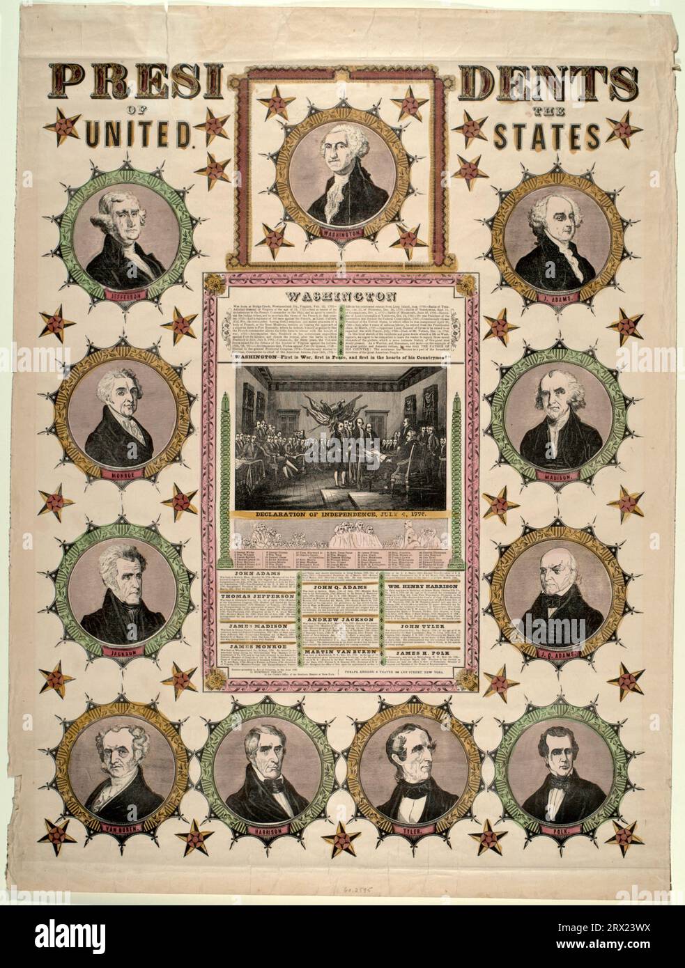 Lithograph, "Presidents of the United States". DL*60.2595. Peters ...
