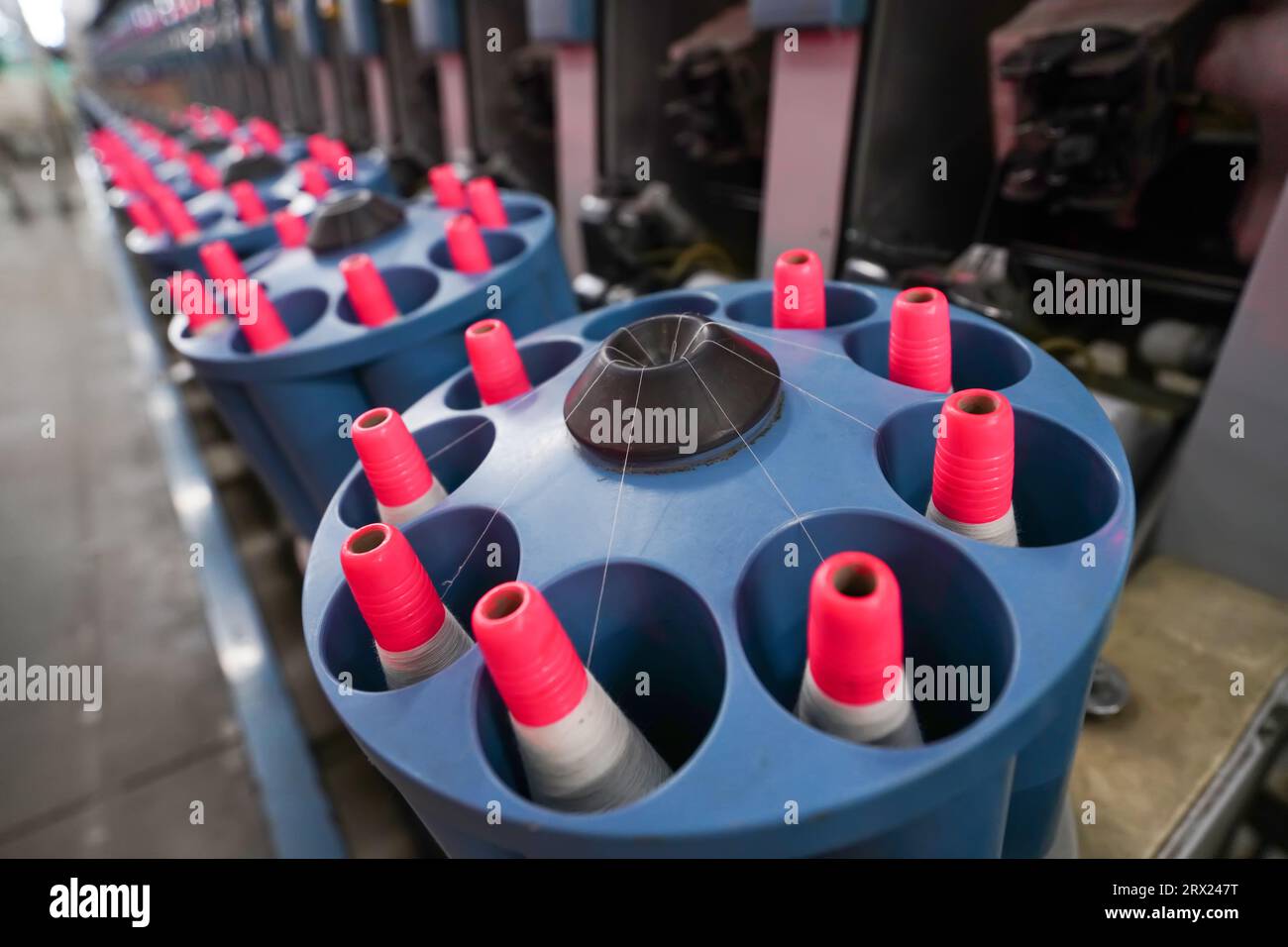 The mechanical equipment in the winding workshop is located in a ...