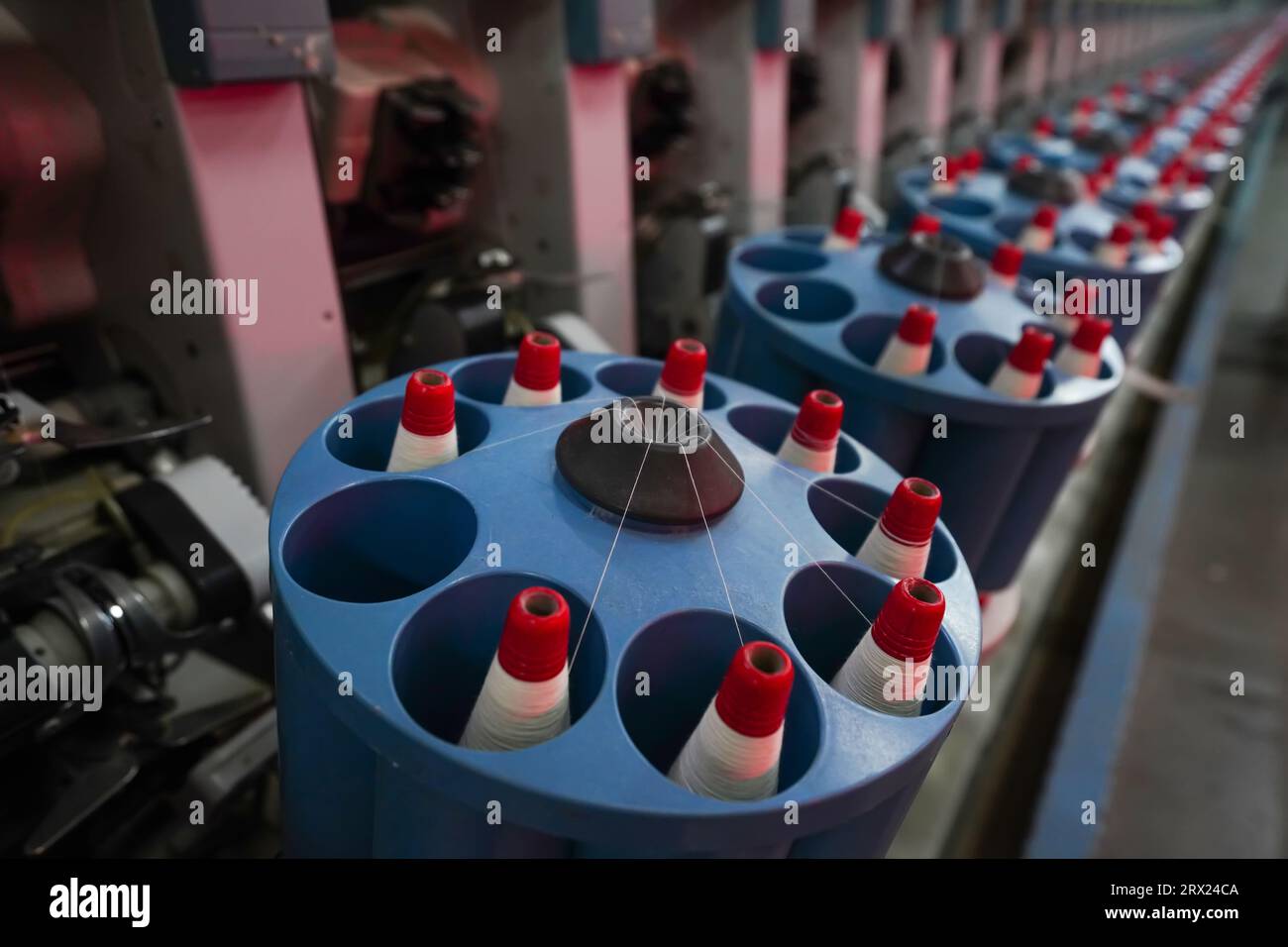 The mechanical equipment in the winding workshop is located in a ...