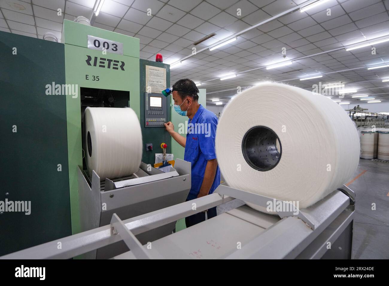 Luannan County, China - September 5, 2022: The technician is debugging ...