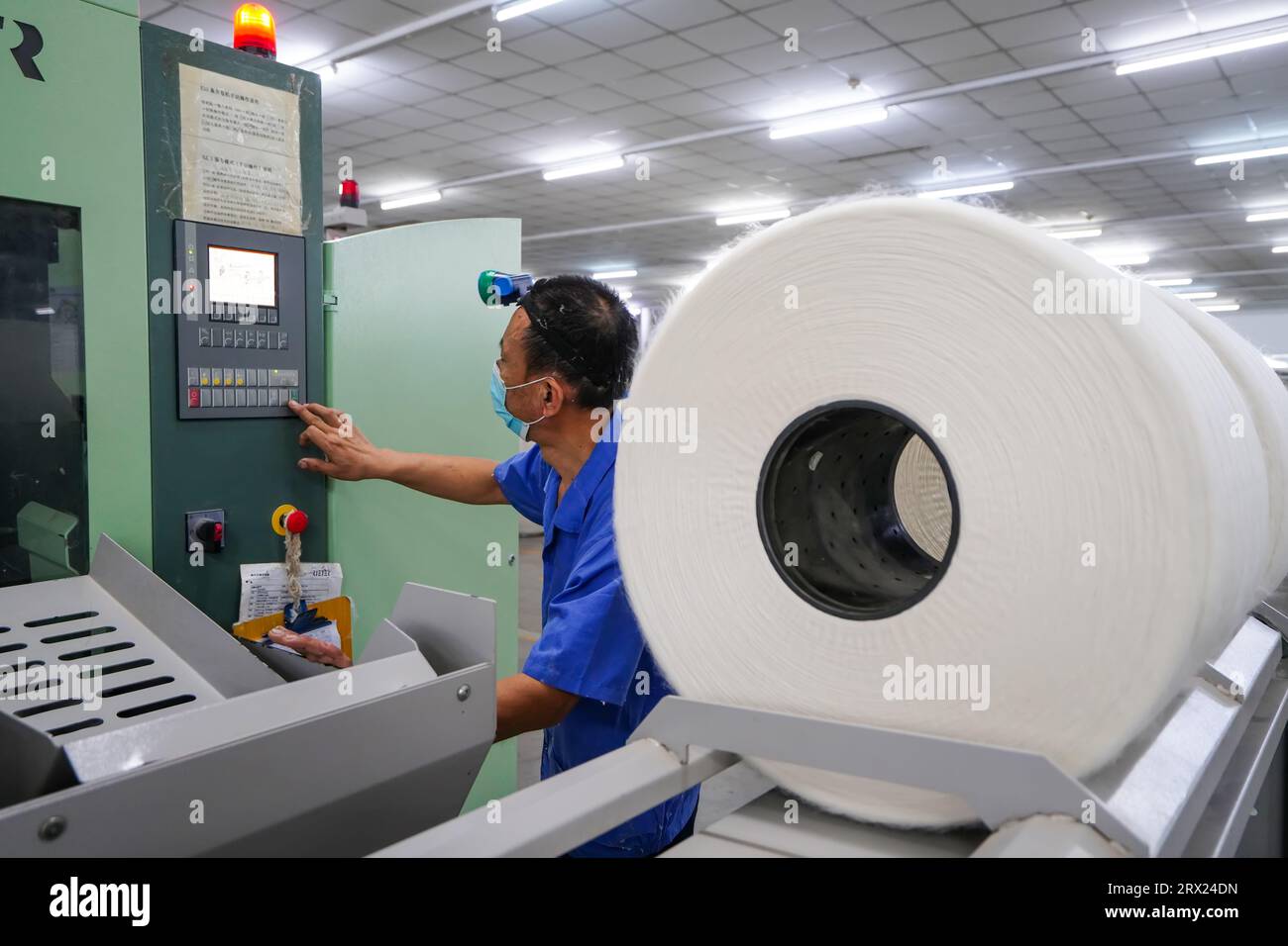 Luannan County, China - September 5, 2022: The technician is debugging ...