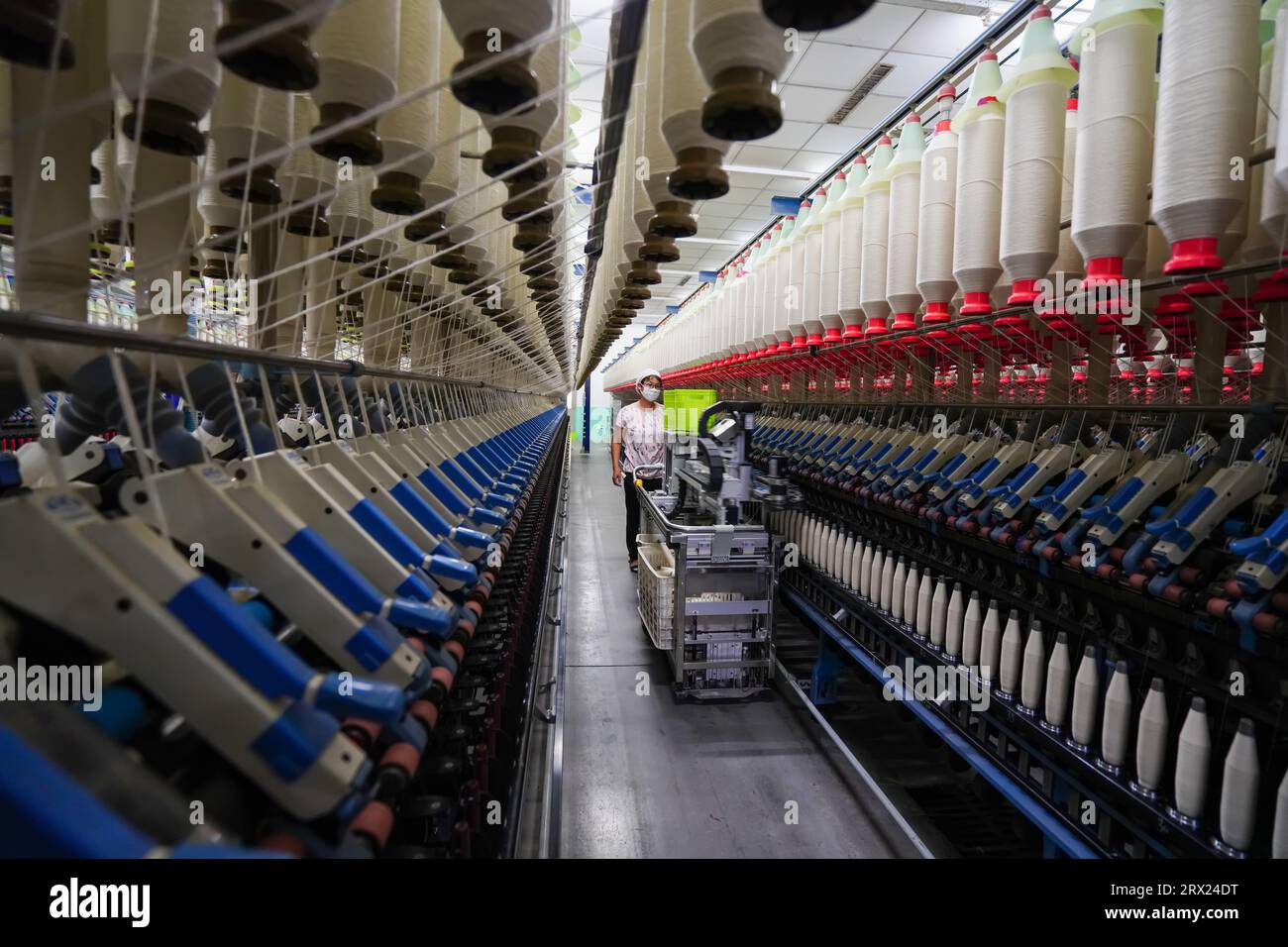 Luannan County, China - September 5, 2022: Workers control automatic ...