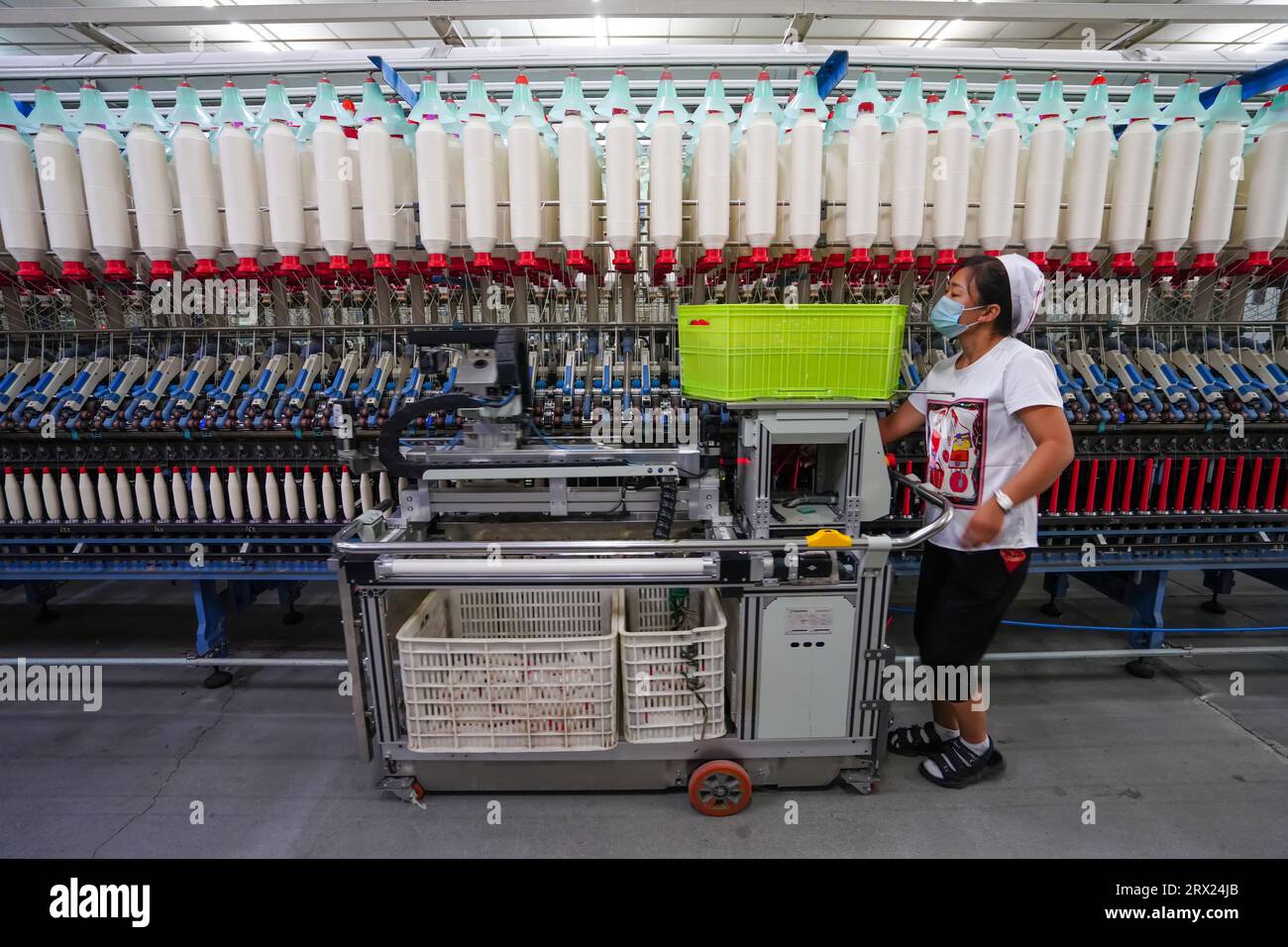 Luannan County, China - September 5, 2022: Workers control automatic ...