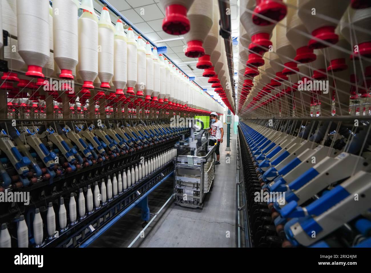 Luannan County, China - September 5, 2022: Workers control automatic ...