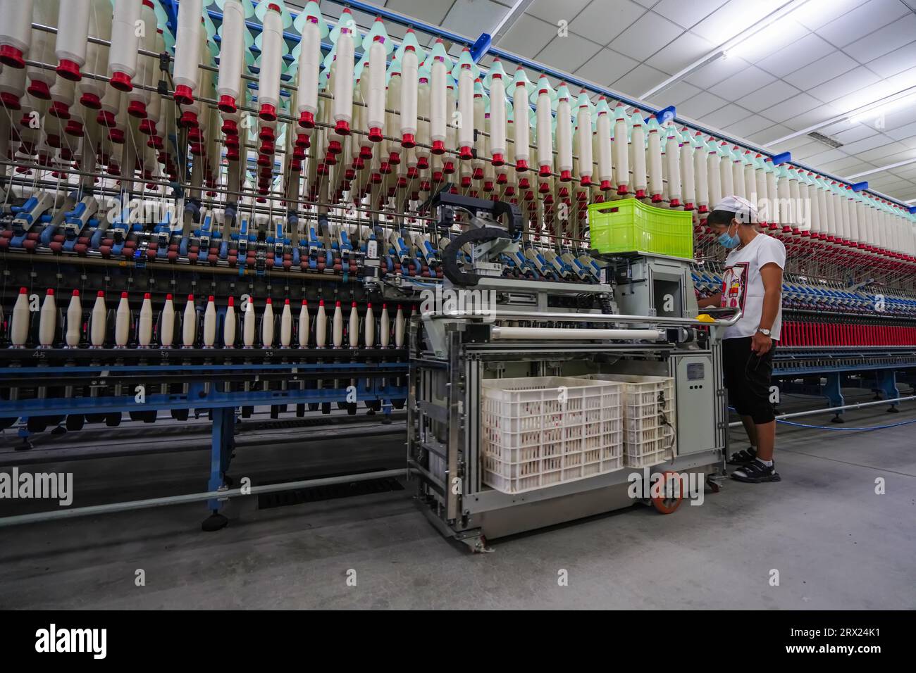 Luannan County, China - September 5, 2022: Workers control automatic ...