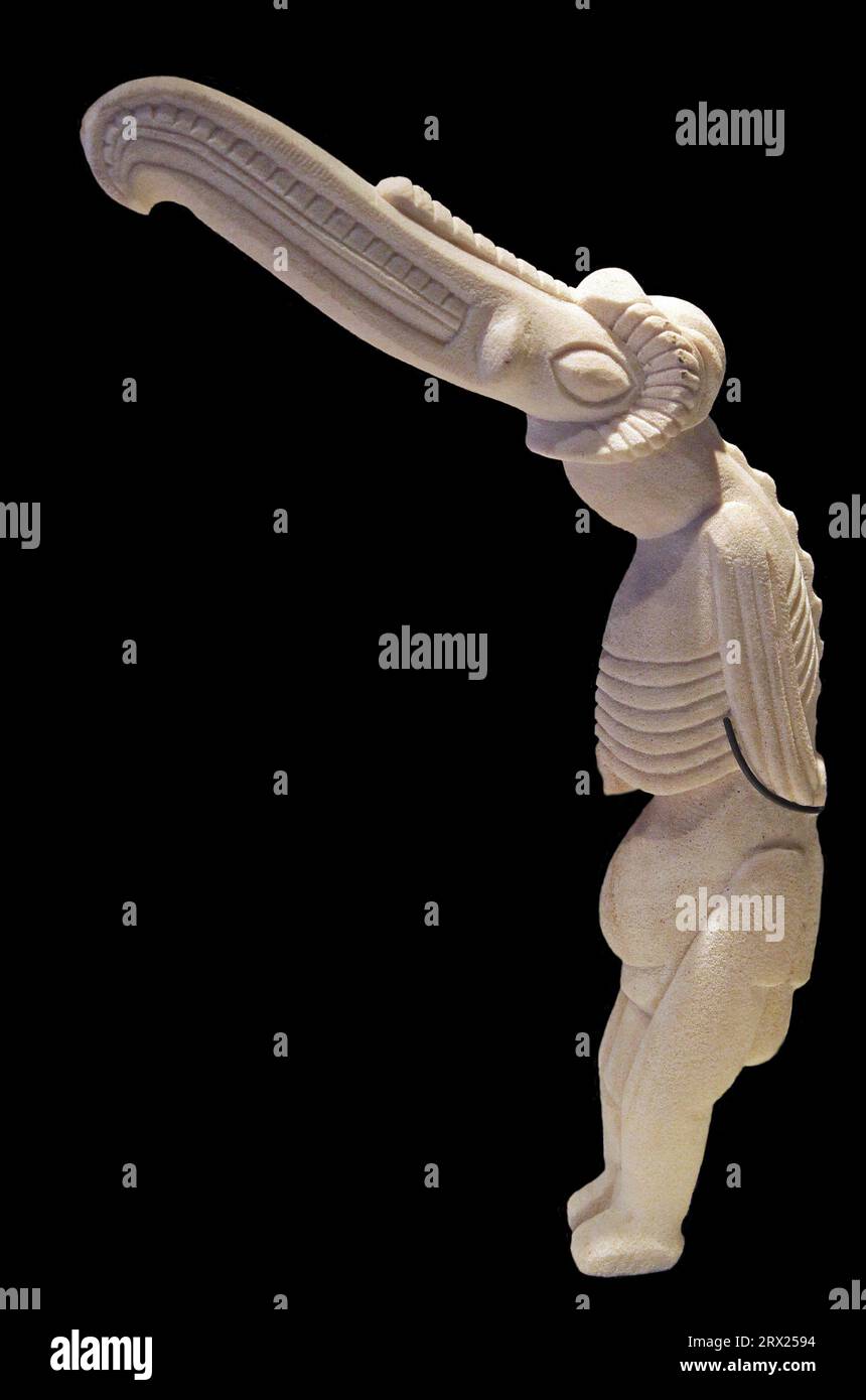 Birdman aka Tangata Manu (c.1880) made from Sperm Whale bone.Seen as ...