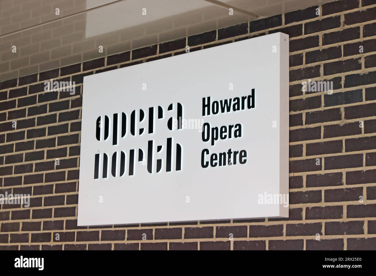 Sign outside Opera North Howard Opera Centre, Leeds Stock Photo - Alamy