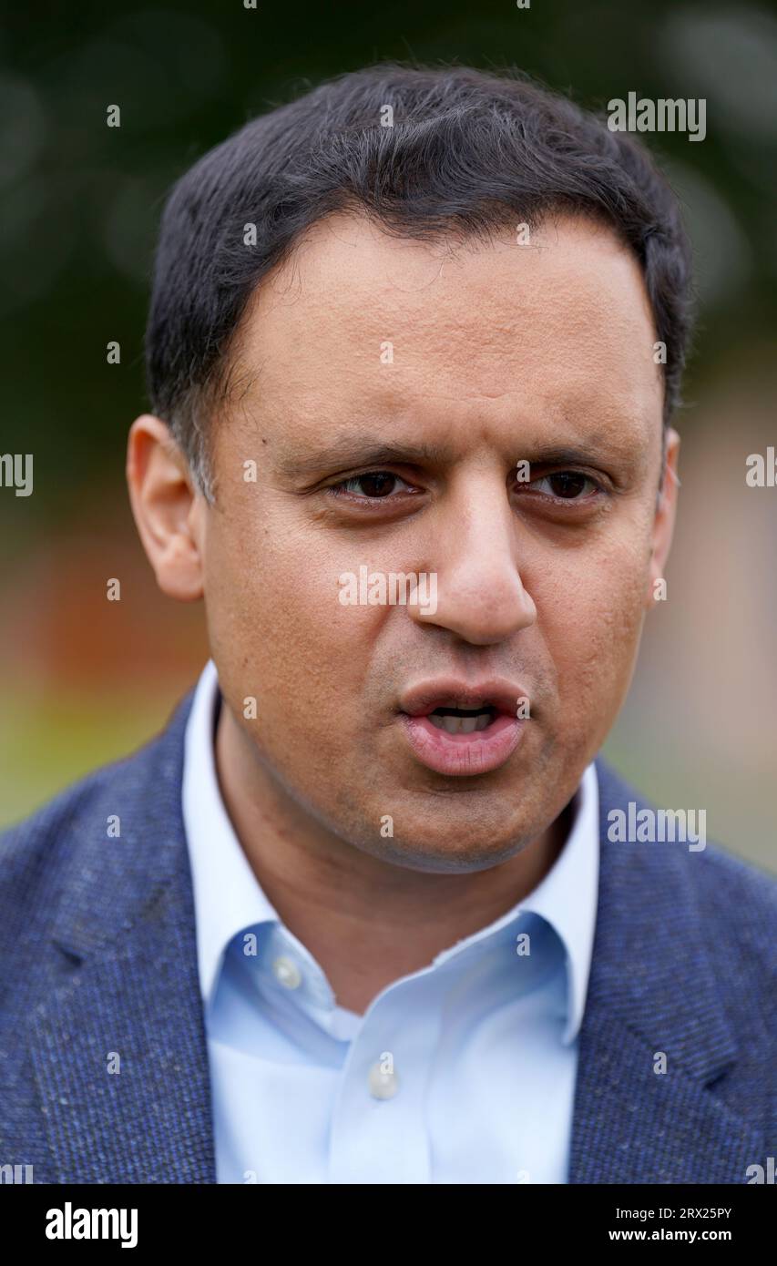 Scottish Labour Leader Anas Sarwar Speaks To The Media After Himself