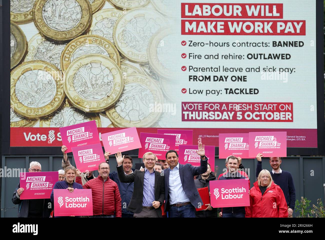 Scottish Labour leader Anas Sarwar and Scottish Labour candidate for ...