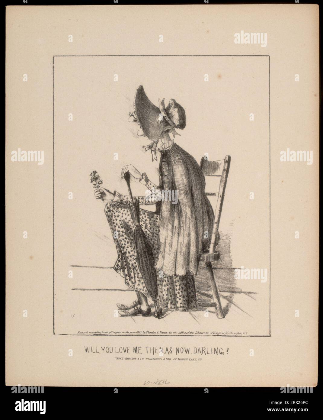 Lithograph, "Will You Love Me Then, as Now, Darling?". DL*60.2836 ...