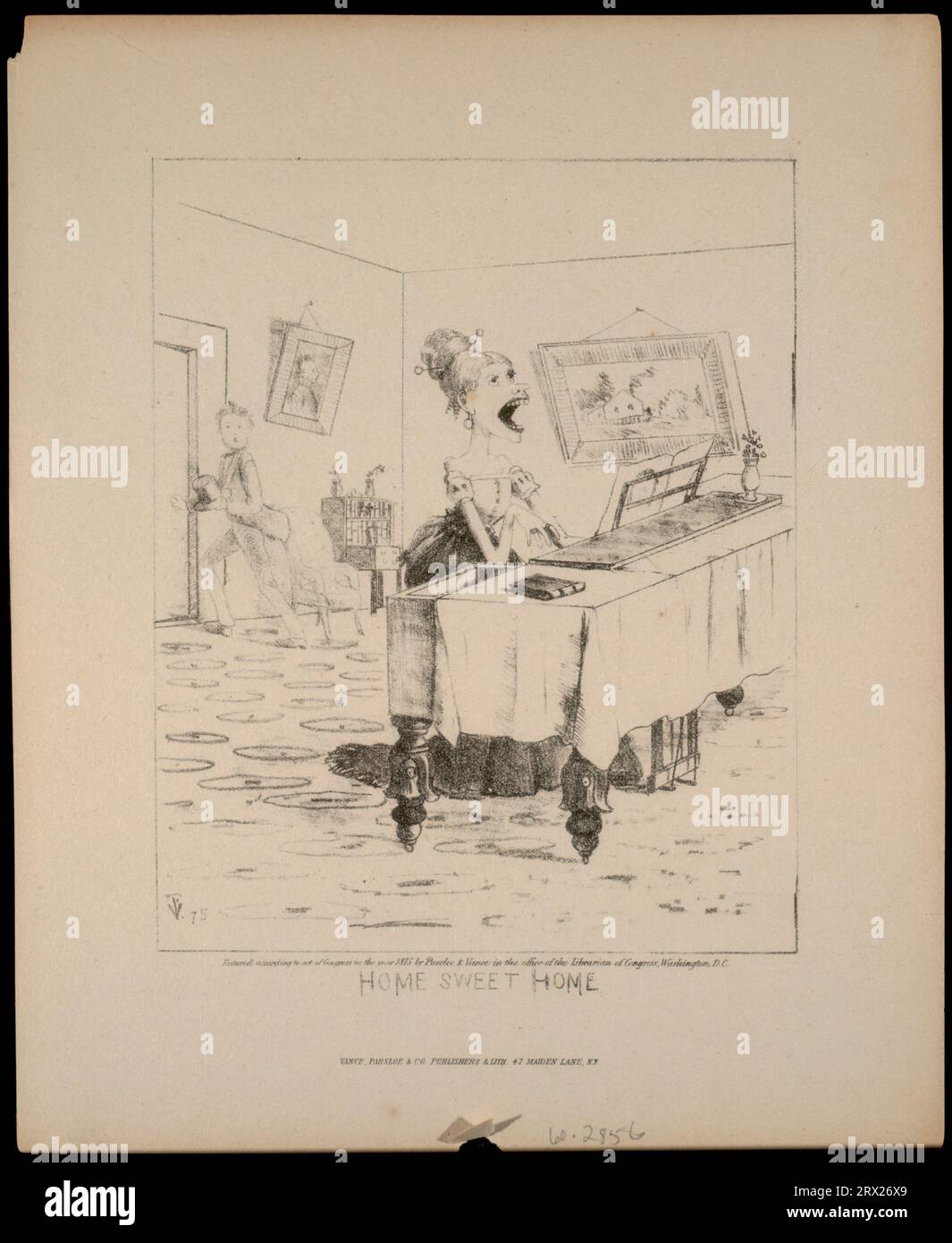 Lithograph, "Home Sweet Home". DL*60.2856. Peters Prints Collection ...