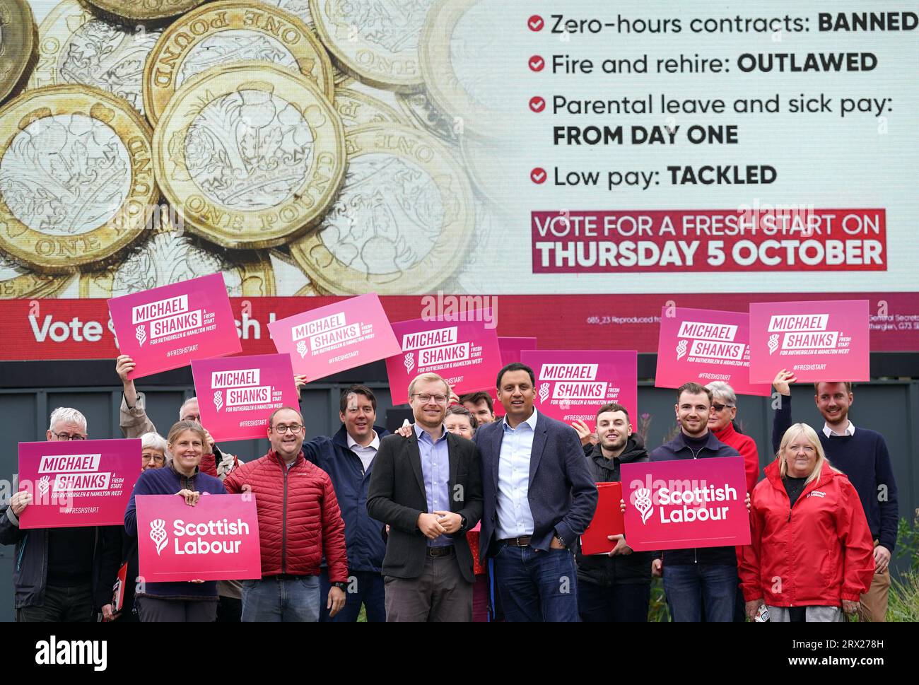 Scottish Labour leader Anas Sarwar and Scottish Labour candidate for ...