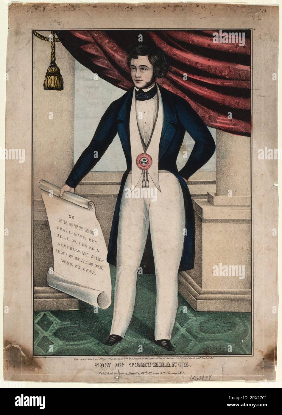 Lithograph, "Son of Temperance". DL*60.2937. Peters Prints Collection ...