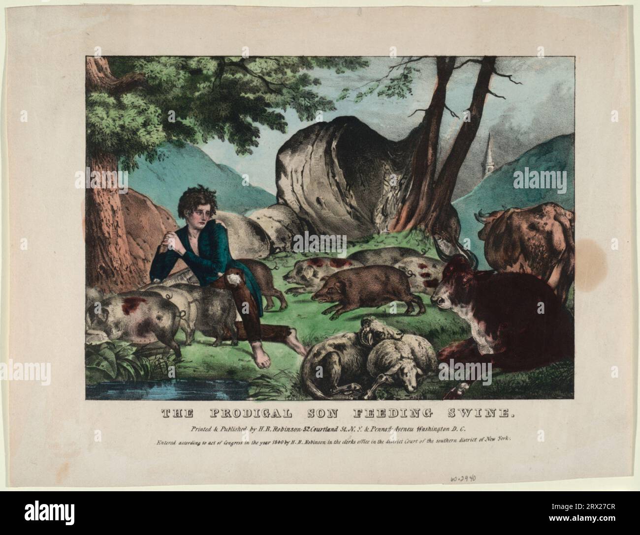 The prodigal son feeding swine hi-res stock photography and images - Alamy