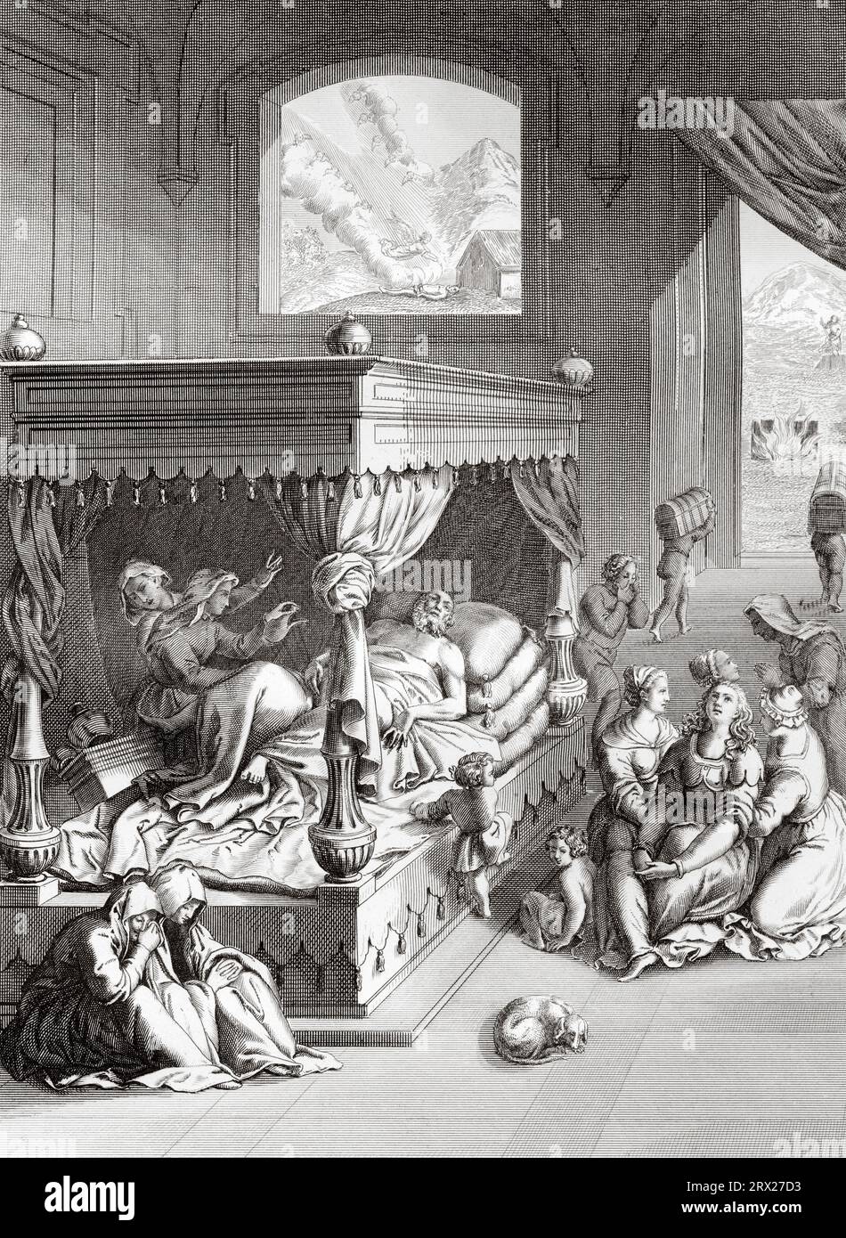 Parable of the rich man and poor Lazarus. Illustration for The life of ...